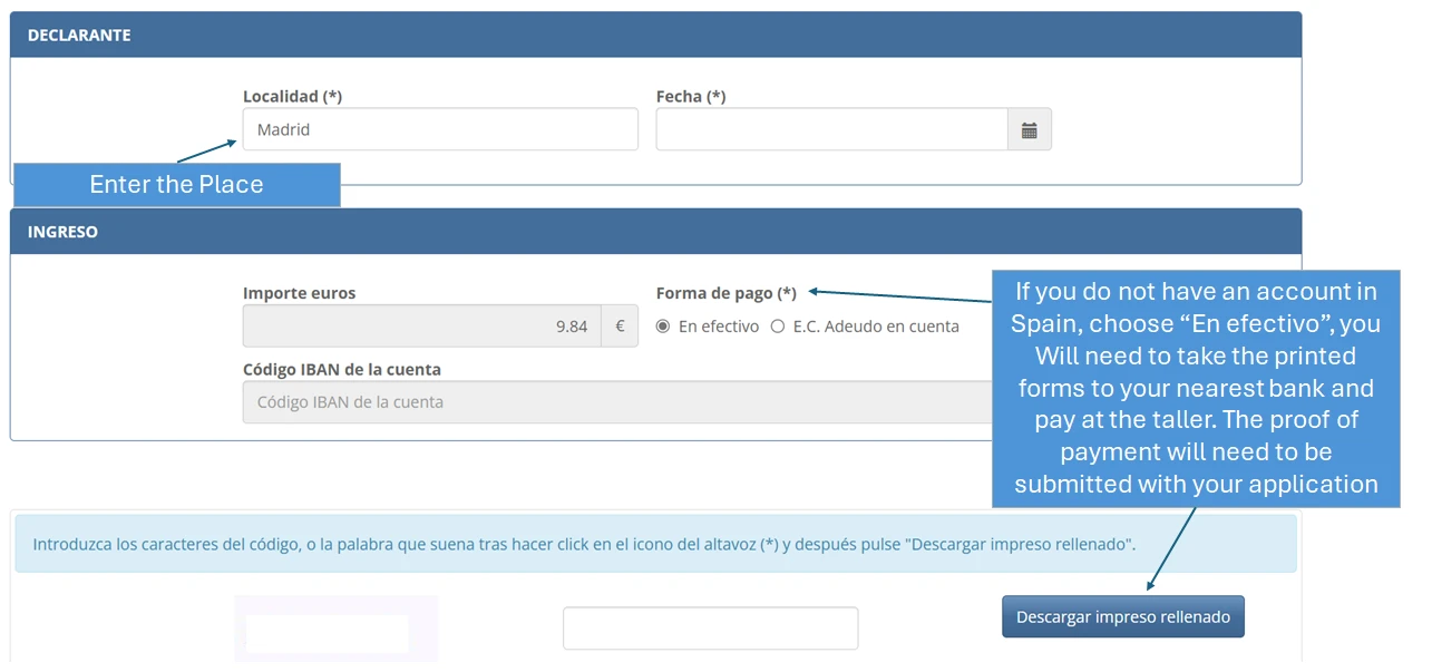 How to fill the Tasa 790 012 for NIE assignment form Step 4